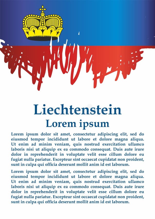 Vlag Van Liechtenstein, Vorstendom Liechtenstein Vector Illustratie ... Vlag Van Liechtenstein, Vorstendom Liechtenstein Vector Illustratie ...