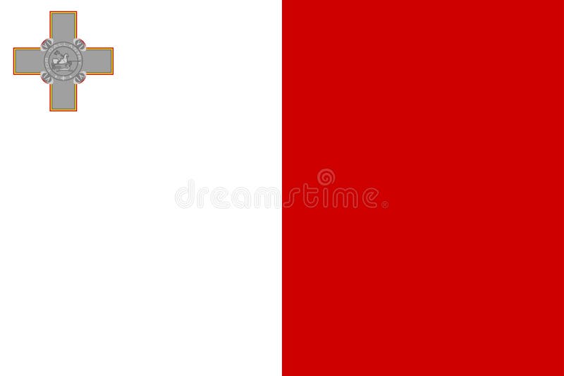 Vlag van Malta vector illustratie. Illustration of teken - 7380424