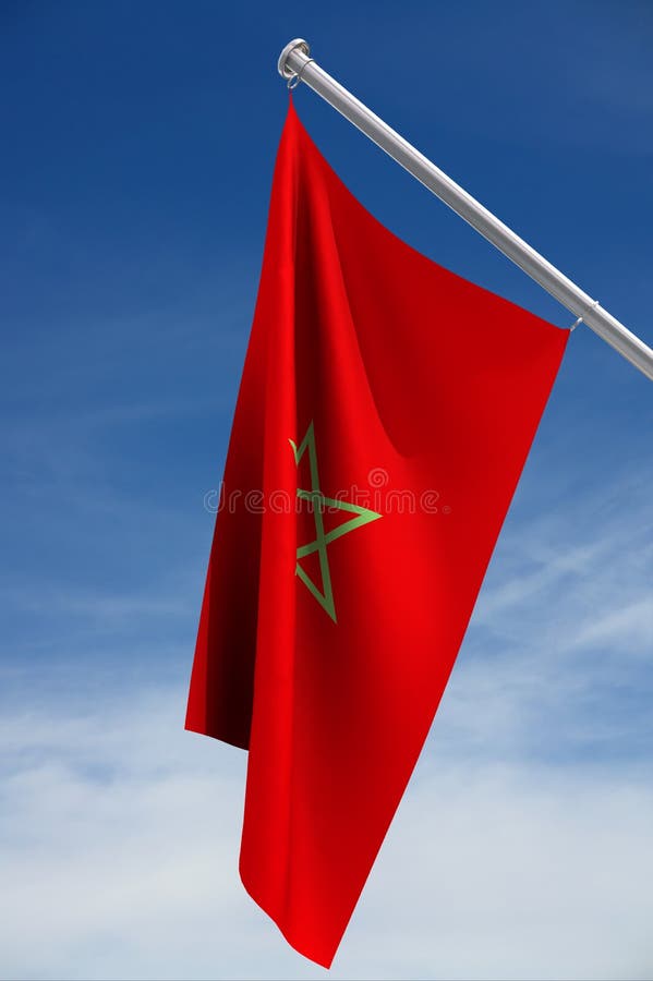 Vlag van Marokko stock afbeelding. Image of groen, naturaliseer - 2813929