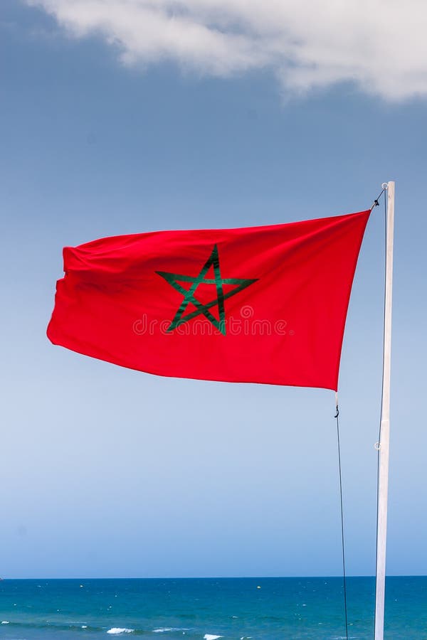 Vlag Marokko Casablanca stock afbeelding. Image of kleur - 17485535