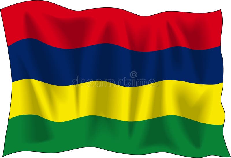 Vlag van Mauritius vector illustratie. Illustration of schaalbaar - 3052016