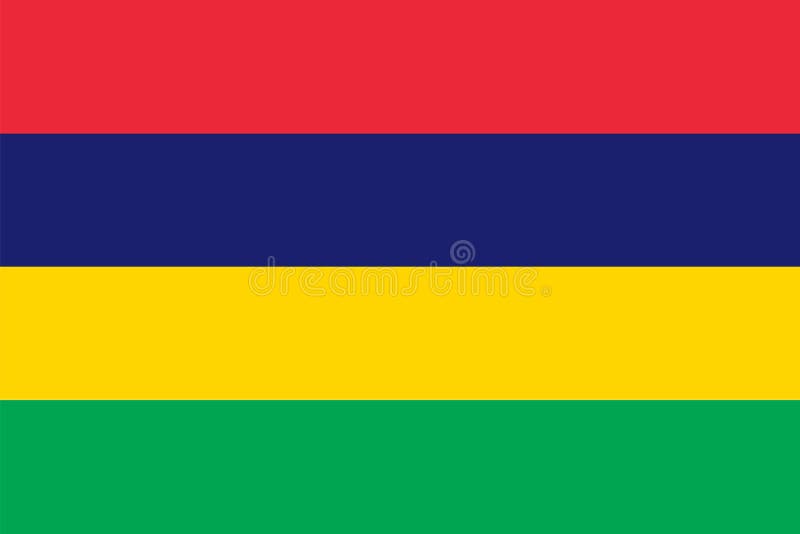 Vlag van Mauritius vector illustratie. Illustration of unie - 168692967