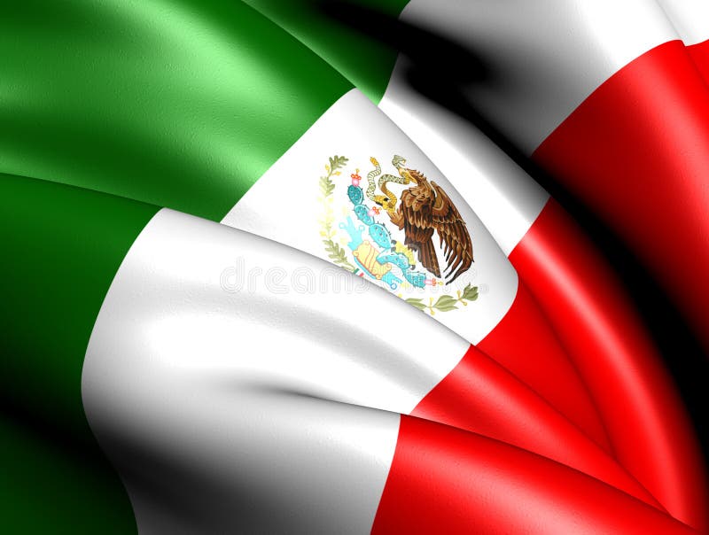 Vlag van Mexico stock illustratie. Illustration of genaturaliseerd ...