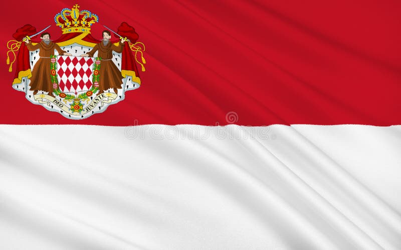 Vlag van Monaco stock illustratie. Illustration of rood - 131897373