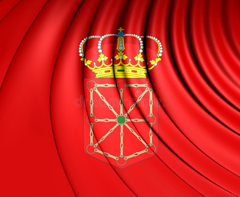 3D Vlag Van Navarra, Spanje Stock Illustratie - Illustration of wapens ...