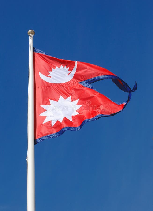 Vlag van Nepal stock afbeelding. Image of symbool, genaturaliseerd ...