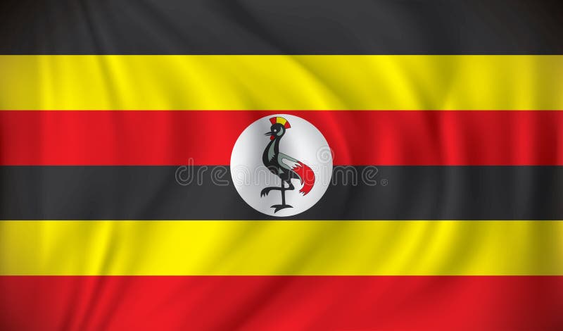 De vlag van Oeganda vector illustratie. Illustration of genaturaliseerd ...