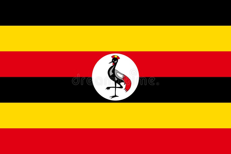 Kaart Van Uganda Met Nationale Vlag Vector Illustratie - Illustration ...