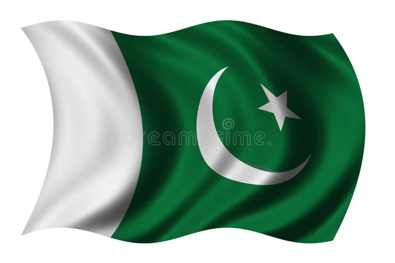 Vlag van Pakistan stock illustratie. Illustration of wind - 1844871