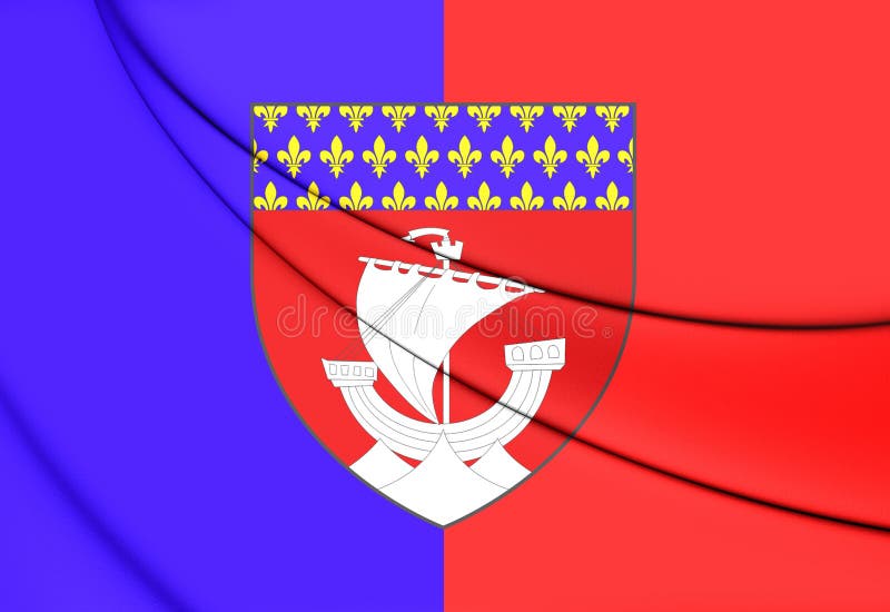 Vlag van Parijs, Frankrijk stock illustratie. Illustration of lagen ...