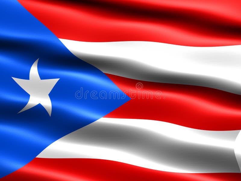 Vlag van Puerto Rico stock illustratie. Illustration of vrijheid - 4925183