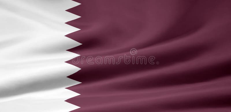 Vlag van Qatar stock illustratie. Illustration of vorm - 7115119