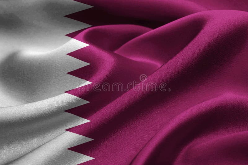 Vlag van Qatar stock afbeelding. Image of inschrijven - 79262341