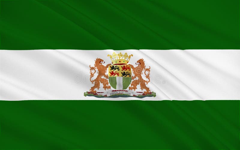 Vlag Van Rotterdam Van Nederland Stock Illustratie - Illustration of ...