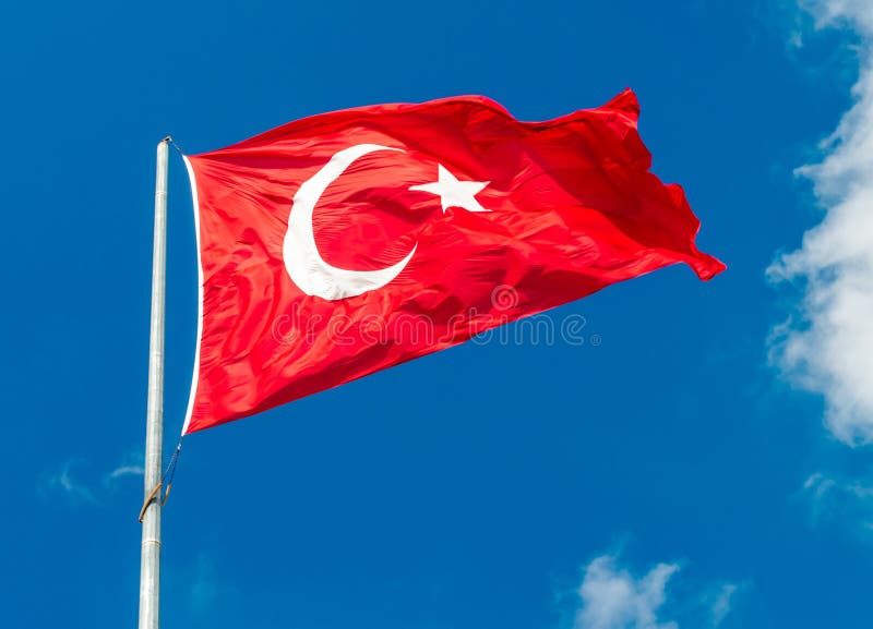 Vlag van Turkije stock afbeelding. Image of buiten, patriottisme - 34011271