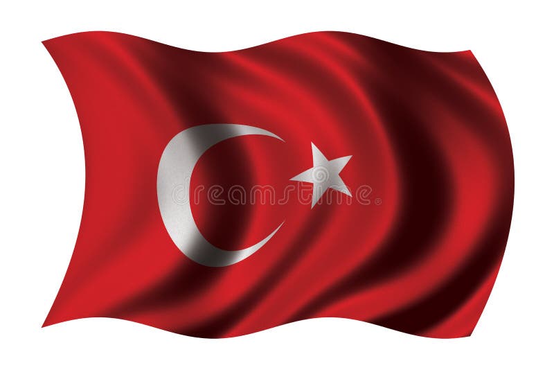 Vlag van Turkije stock illustratie. Illustration of patriottisch - 3983398