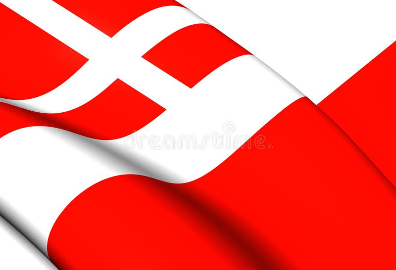 Vlag Van Utrecht, Nederland Stock Illustratie - Illustration of ...