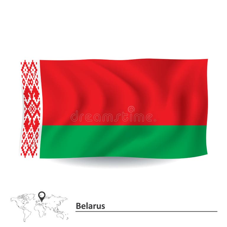 Vlag van Wit-Rusland vector illustratie. Illustration of contour ...