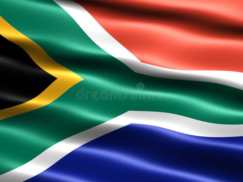 Vlag van Zuid-Afrika stock illustratie. Illustratie bestaande uit ...