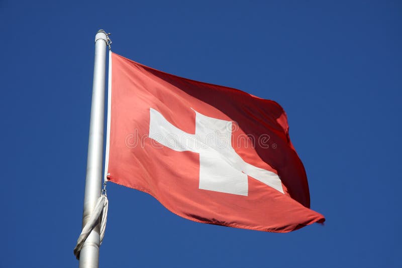 Zwitserse vlag stock afbeelding. Image of vlag, alpen - 31408097