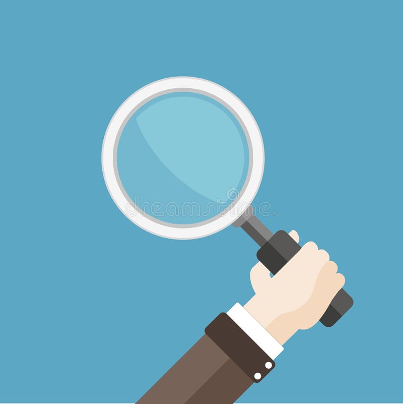 Vlakke Hand Loupe vector illustratie. Illustration of ontwerp - 51959263