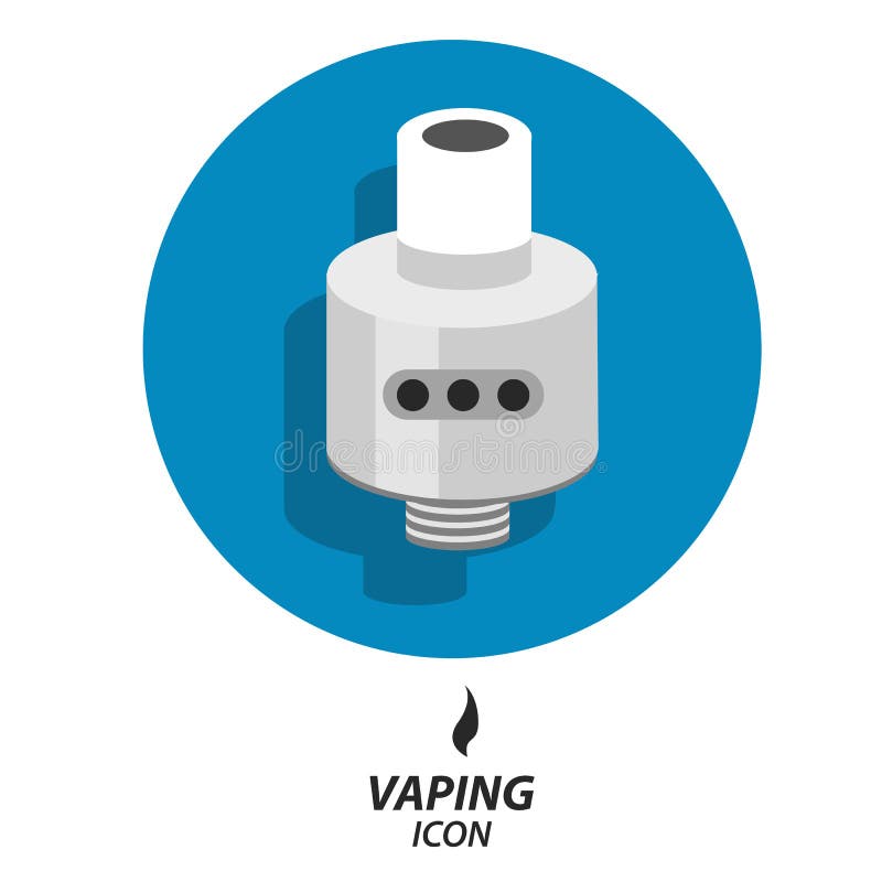 Vlakke Vaping Pictogramcirkel Vector Illustratie - Illustration of ...