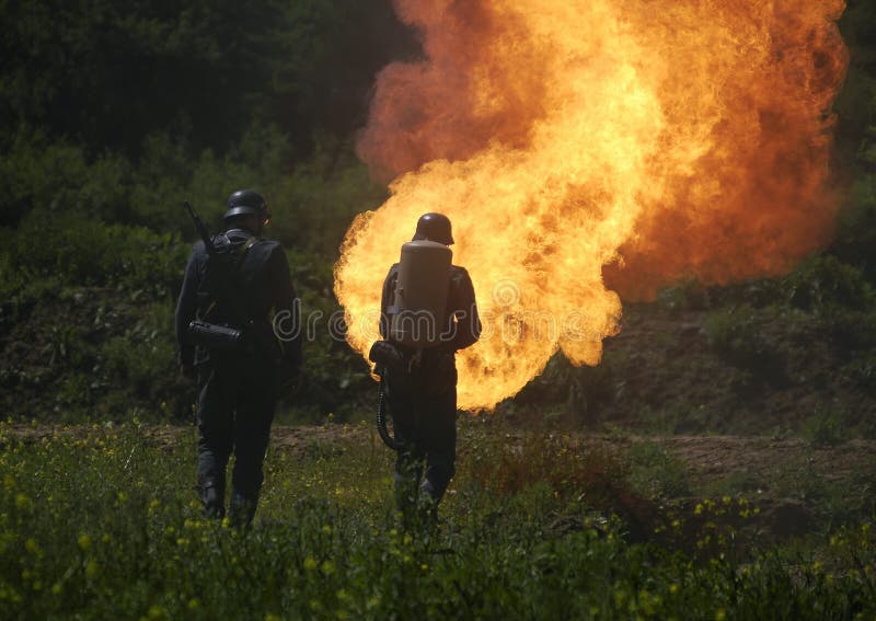 Vlam Uit De Brandwerende Maag. Brandwerende Achtergrond Stock Foto ...