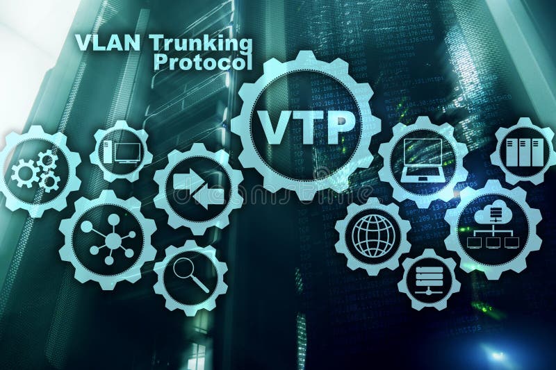 VLAN Trunking Protocol. Virtual Local Area Network. VTP. Stock Photo ...