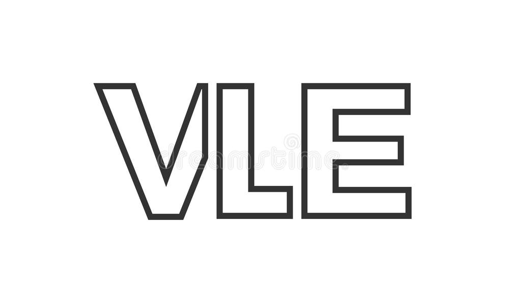 VLE Logo Design Template with Strong and Modern Bold Text. Initial ...