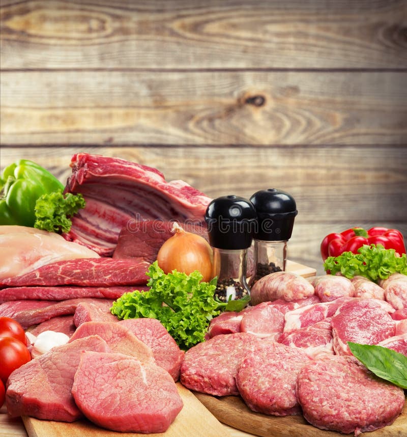 Vlees stock foto. Image of filet, blad, brok, spier - 114572278