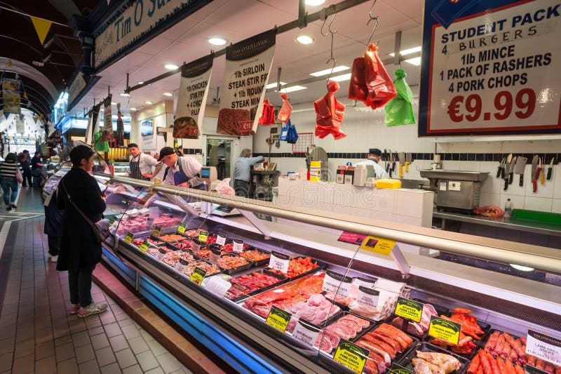 Vleesafdeling in De English Market Van Cork Redactionele Stock ...