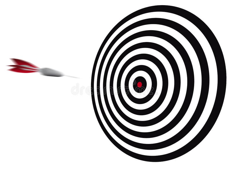 Vliegend pijltje stock illustratie. Illustration of direct - 7625055