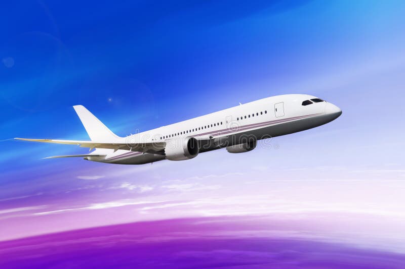 Vliegend Vliegtuig in Mooie Hemel Stock Foto - Image of hemel, cockpit ...