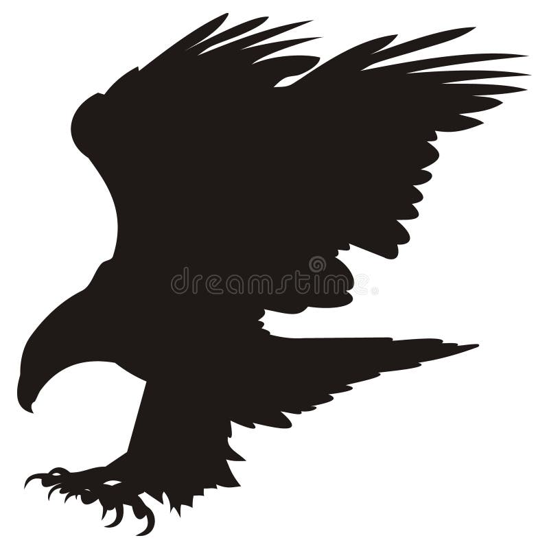 Vliegende Arend stock illustratie. Illustration of sticker - 441438