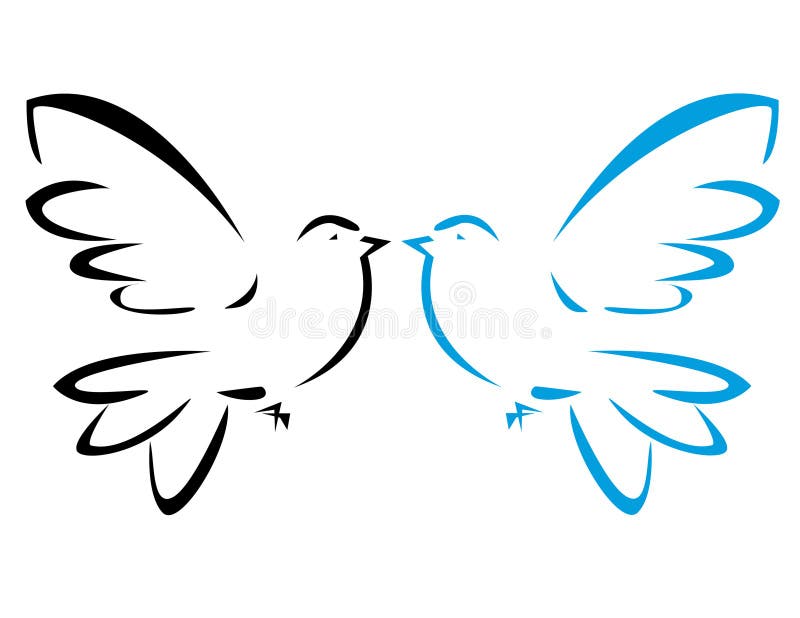 Vliegende duif vector illustratie. Illustration of vector - 5000929