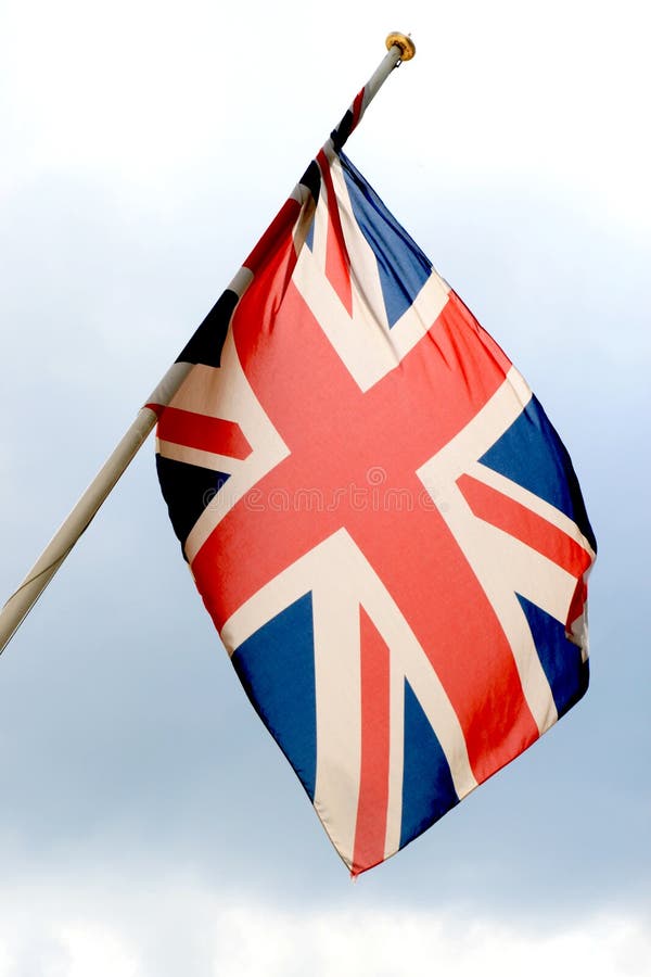 Vliegende Engelse vlag stock foto. Image of buiten, naturaliseer - 3372772