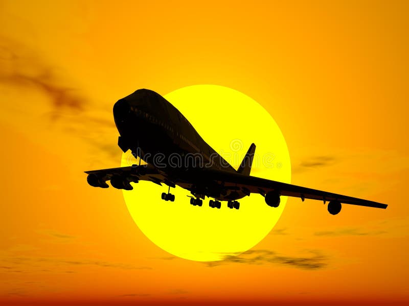 Vliegtuig stock afbeelding. Image of vertrek, stijg, kleurrijk - 2720637