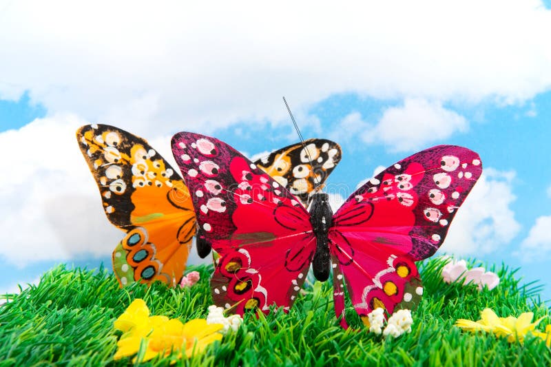 Vlinders stock foto. Image of wolken, plastiek, twee - 13021236