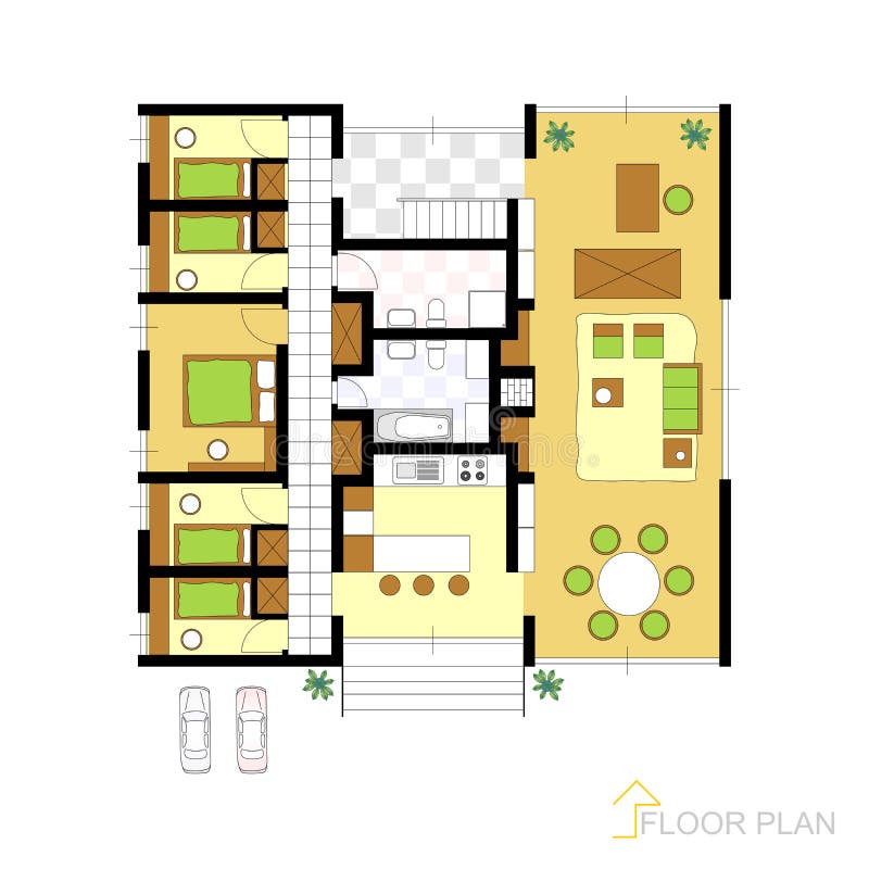 Vloerplan vector illustratie. Illustration of concept - 41207386