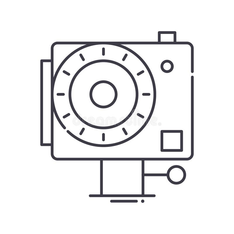 Vlog Camera Icon, Linear Isolated Illustration, Thin Line Vector, Web ...
