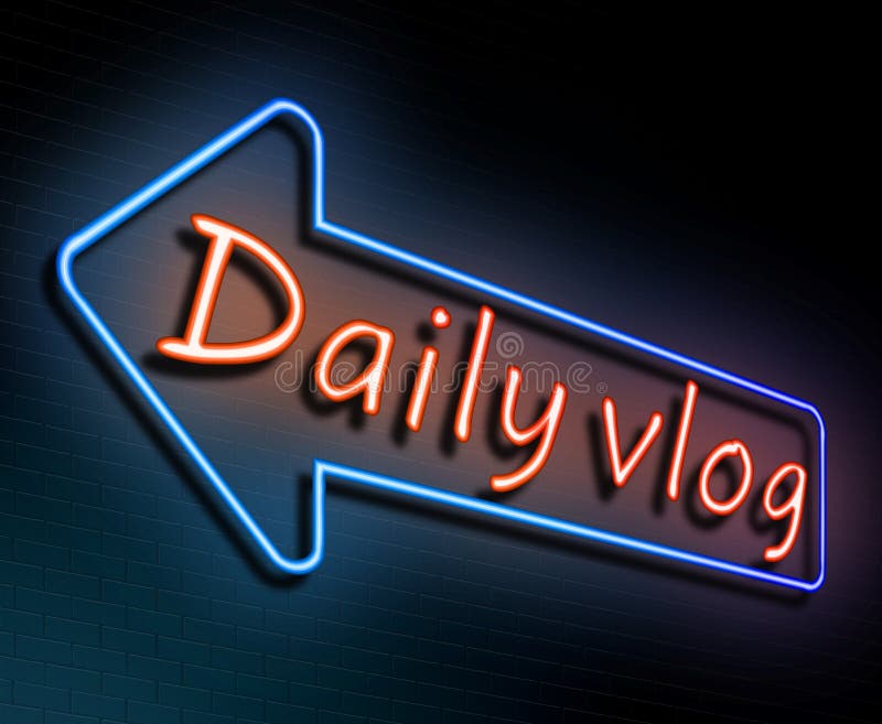 Vlog word concept. stock illustration. Illustration of newspaper - 95516775