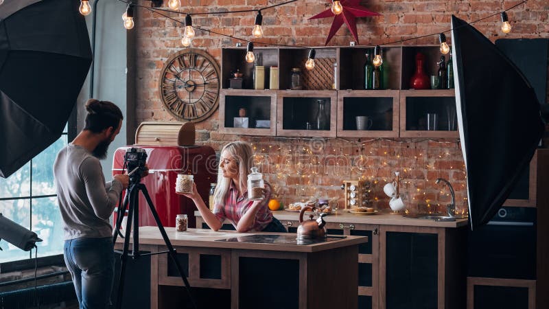 Vlog Healthy Nutrition Backstage Photography Stock Image - Image of ...