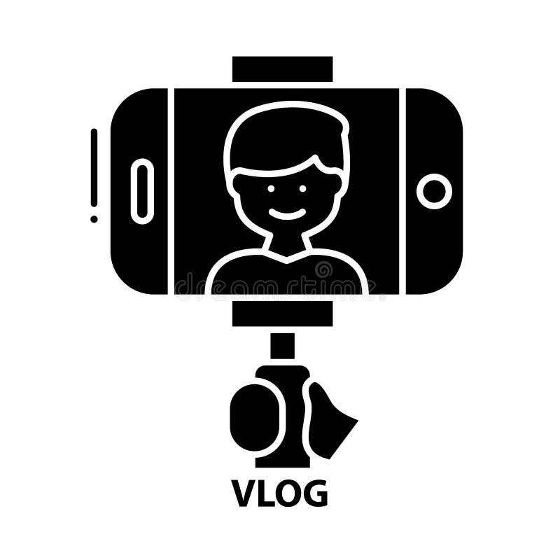 Vlog icon stock vector. Illustration of social, play - 105376115