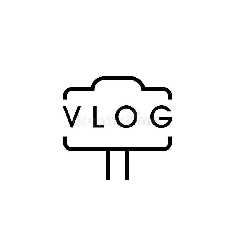 Vlog Icon Isolated on White Background Stock Vector - Illustration of ...