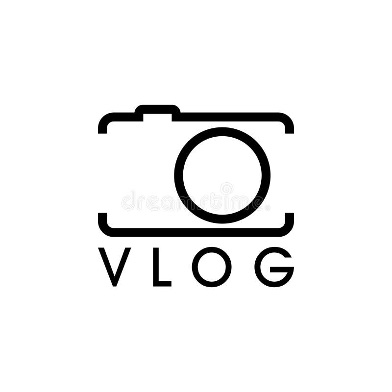 Vlog Icon Isolated on White Background Stock Vector - Illustration of ...