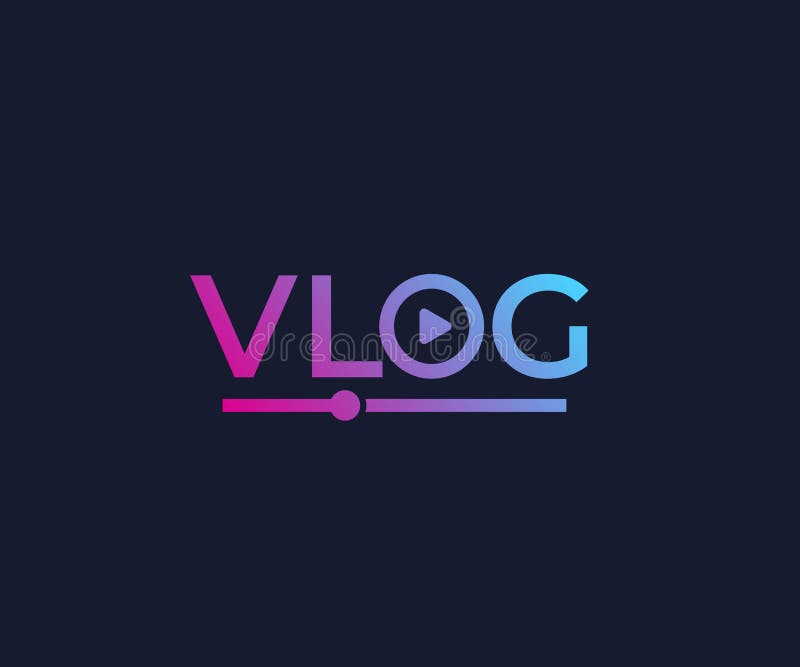 Vlog, Video Blogging, Vector Logo With Film Strip Stock Vector ...