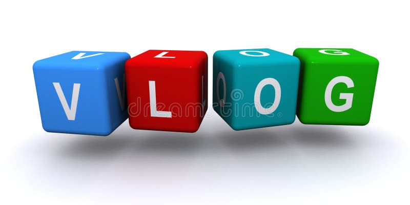 Vlog word concept. stock illustration. Illustration of newspaper - 95516775