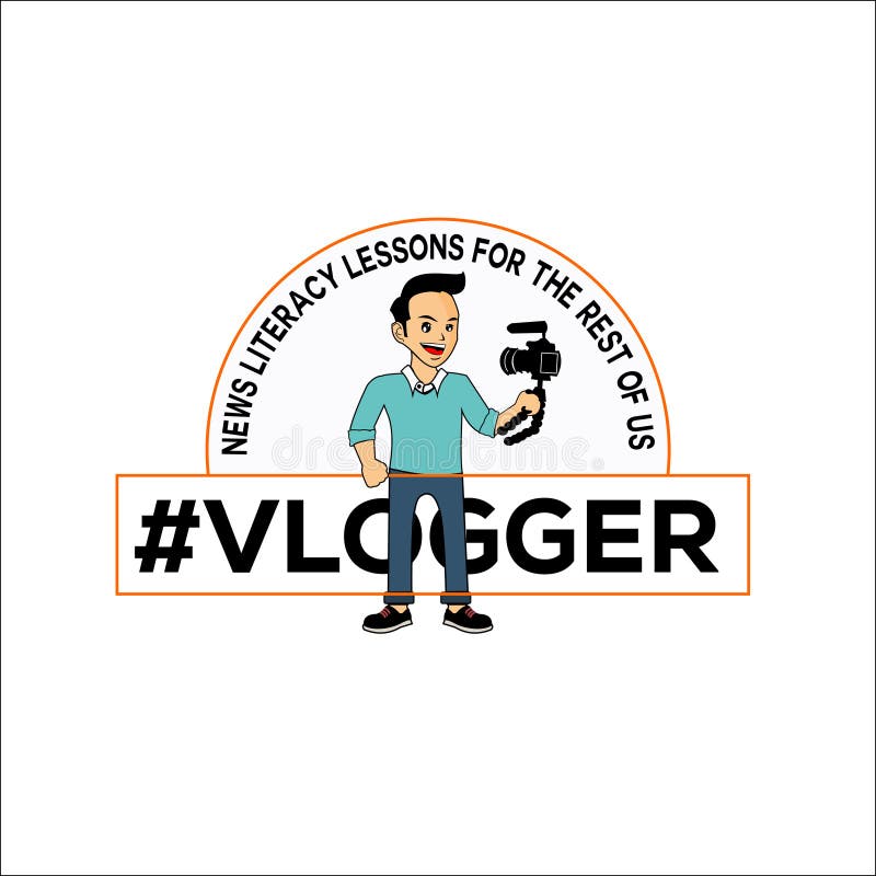 Vlogger exclusive logo stock vector. Illustration of invert - 225258861