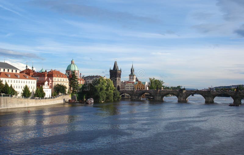 Vltava river stock image. Image of house, unesco, landmark - 29335853