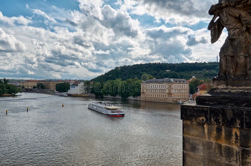Vltava River in Prague editorial stock photo. Image of history - 83880503